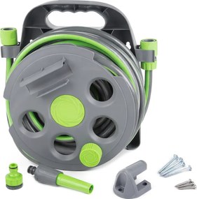 Zahradní hadice s navijákem na zeď, gumová, 1/2", 20 metrů, třívrstvá, DIVODV