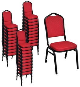 Petromila Jídelní židle 30 ks červené textil