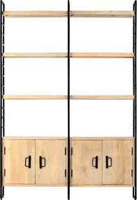 4patrová knihovna 124 x 30 x 180 cm masivní mangovníkové dřevo 284417