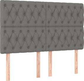 Box spring postel s matrací tmavě šedá 140x200 cm textil 3137398