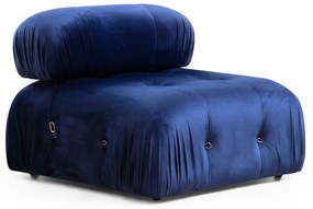 Atelier del Sofa Rohová sedací souprava Bubble Velvet Blue L1-O1-1R-PUF, Modrá