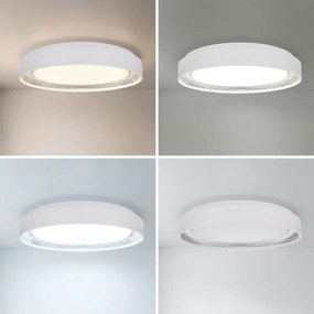 Brilagi - LED Stmív. strop. svítidlo WALDO LED/48W/230V pr. 40 cm bílá/stříb.+DO