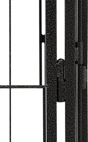 vidaXL 20panelová ohrádka pro psy černá 100 x 50 cm práškovaná ocel [3115970]