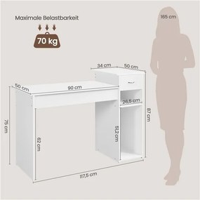 Psací stůl – bílá (257707623954)