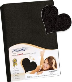 Prostěradlo bellatex prostěradlo froté 160 x 200 cm, černé