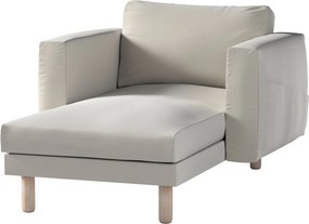 Potah na IKEA Norsborg šezlong s loketními opěrkami barva šedá látka sametová