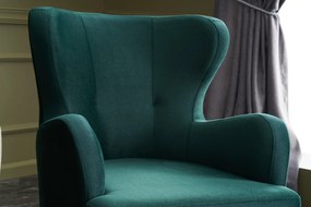 Atelier del Sofa Křeslo Karina - Petrol Green, Zelená