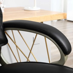 Kancelářská židle HOMCOM výškově nastavitelná 114-124H cm, s funkcí houpání, ergonomická kancelářská židle