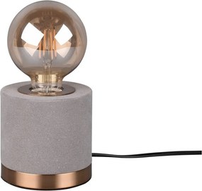 Šedá sametová stolní lampa (výška 11 cm) Judy – Reality