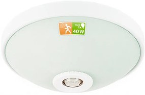 ECOLIGHT LED stropní svítidlo 2xE27 s pohybovým senzorem - sklo