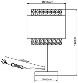 Brilliant - Stolní lampa WATERLILLY 1xE27/60W/230V krémová