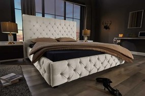 Designová postel Laney Chesterfield 180 x 200 cm přírodní