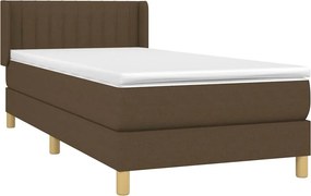 Box spring postel s matrací tmavě hnědá 90x190 cm textil 3130396