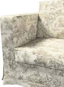 Potah na pohovku IKEA  Karlanda 3-místná nerozkládací, dlouhý barva hnědá látka vzorované