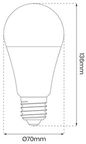 LED žárovka E27 RGB+CCT+DIM 11w 1200 lm Wi-Fi