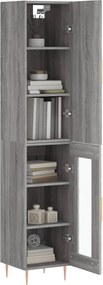 Skříň highboard šedá sonoma 34,5 x 34 x 180 cm kompozitní dřevo 3199039
