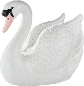 ODETTE Dekorace labuť 21 cm