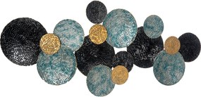 HOMCOM 3D Kovová nástěnná dekorace Umělecký ornament 121 x 53 cm | Aosom