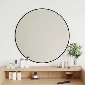 vidaXL Nástěnné zrcadlo černé Ø 60 cm kulaté