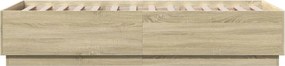 Rám postele s LED osvětlením dub sonoma 90 x 200 cm kompozit 3209634