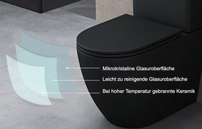 design stojící klozet DOPORRO DZ179 WC - BLACK - soft close