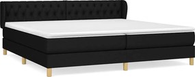 Box spring postel s matrací černá 200x200 cm textil 3127071