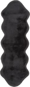 XXXLutz UMĚLÁ KOŽEŠINA, 60/180 cm, antracitová - Online Only koberce & rohožky - 005937001001