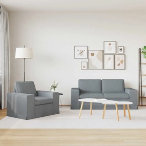 Set pohovek 2 ks Světle šedá textil 3407544