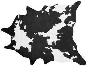 Koberec z umělé hovězí kůže 130 x 170 cm černý / bílý BOGONG Beliani