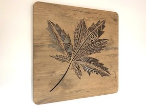 Li-Go "List javoru" světelný obraz 230V 62x62cm provedení povrchu: dub světlý