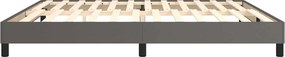 Rám postele s boxspringem šedá 200 x 200 cm umělá kůže 3120722