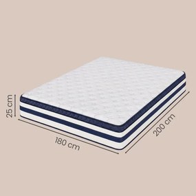 7-zónová matrace s gelovou paměťovou pěnou RMZB35238Q101 výška 25 cm
