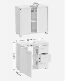 Koupelnová skříňka NICO bílá