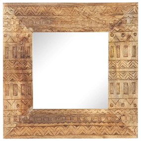 Ručně vyřezávané zrcadlo Starew - 50x50x11 cm | masivní mangovník