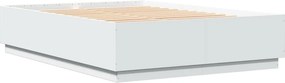 Rám postele s LED osvětlením bílý 150 x 200 cm kompozitní dřevo 3209604
