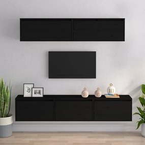 vidaXL TV skříňky 5 ks masivní borové dřevo [3100150] Barva: Černá