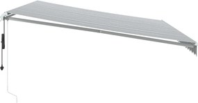 Automatická zatahovací markýza antracitová a bílá 500 x 350 cm 3215802