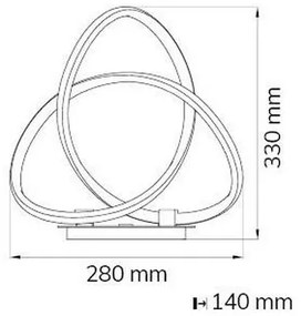 Wofi 8134.01.88.9000 - LED Stmívatelná stolní lampa INDIGO LED/19W/230V