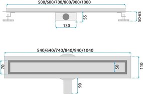 Odtokový sprchový žlab REA NEOX PRO 2v1 - inox
