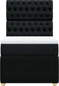 Box spring postel s matrací černá 100 x 200 cm textil 3294276