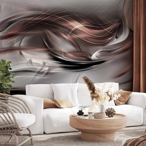 Fototapeta Abstrakce s kouřem - vzor v barevném dýmu ve větru na šedém pozadí