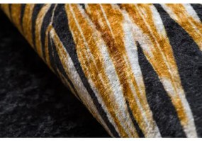 Dywany Luszczow Dětský kusový koberec MIRO 51518.805 pratelný  Listy, rám protiskluz, černý / zlatý Rozměr koberce: 120 x 170 cm