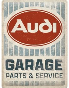 Postershop Plechová cedule: Audi Garage (Parts & Service) - 30x40 cm