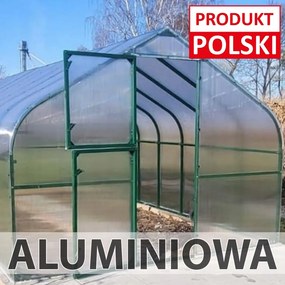 Polykarbonátový Skleník Tunel 18M2 300X600 Ptf Polsko Hliníkový Zelený
