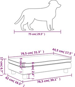 vidaXL vida Pelíšek pro psa a prodlužovací díl 100x50x30cm umělá kůže [172030] Barva: krémová