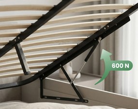 Zvedací kovový rošt do postele Polly 100x200 černý