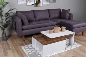 Designový konferenční stolek Calais 90 cm ořech bílý