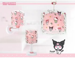Dalber 41259 - Dětská nástěnná lampa HELLO KITTY&FRIENDS 1xE27/15W/230V růžová