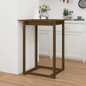 Barový stolek medově hnědý 80x60x110 cm masivní borové dřevo - Default Title