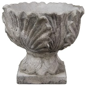 Šedý obal na květináč antický sloup – 20x17 cm